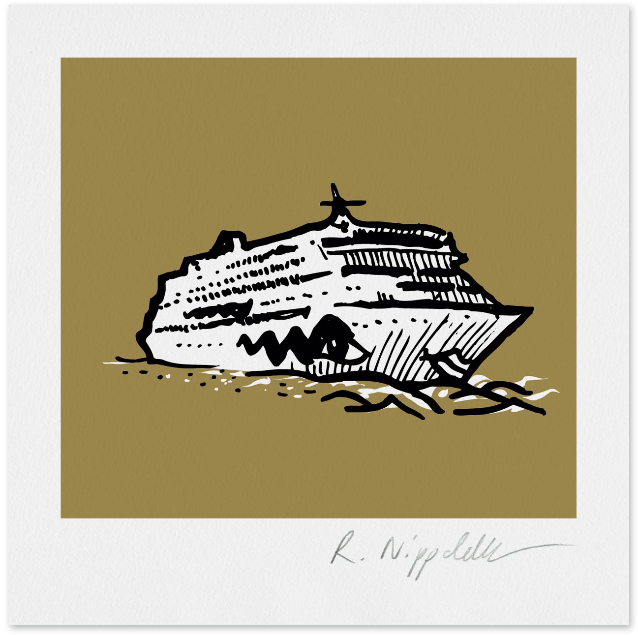 AIDA Mini bordeaux – serigraph by Robert Nippoldt